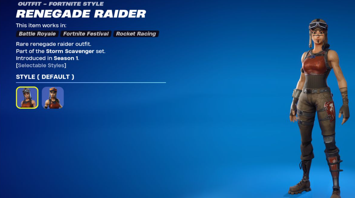 Renegade Raider Skin Back to Fortnite After 7 Years | Driffle