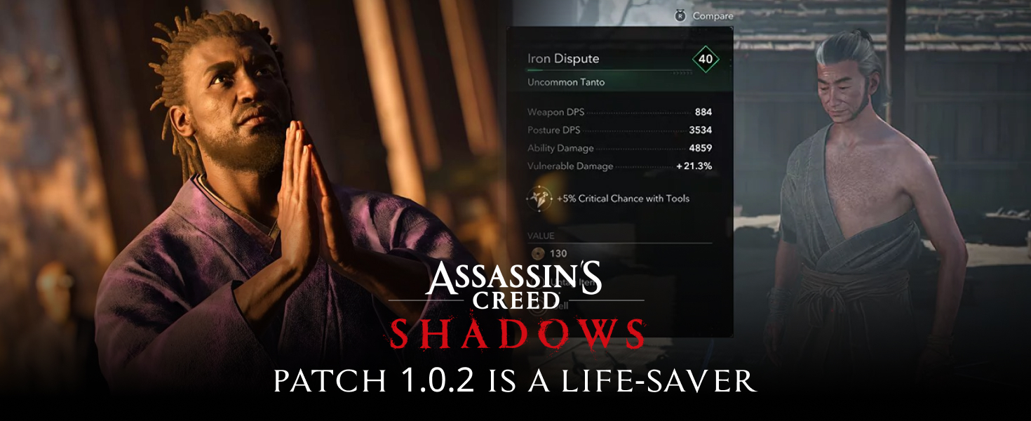 Assassin's Creed Shadows Patch 1.0.2 is a Life-Saver | Driffle